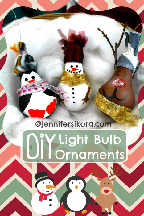 How to Make Light Bulb Christmas Ornaments - Jen Around the World