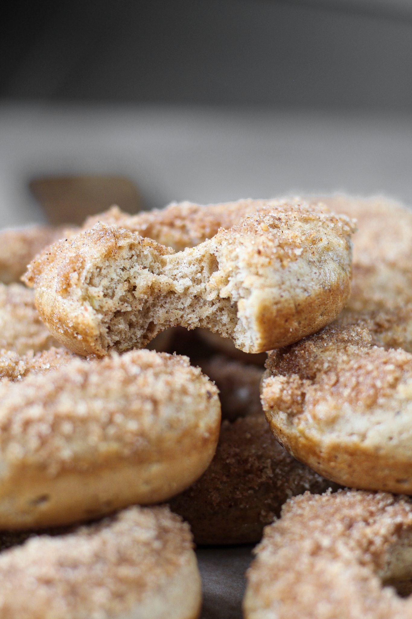 Pecan Cinnamon Sugar Baked Apple Donuts - Jen Around the World