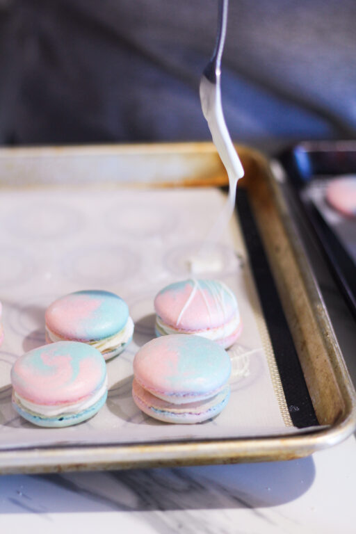 Cotton Candy Macarons - Jen Around the World