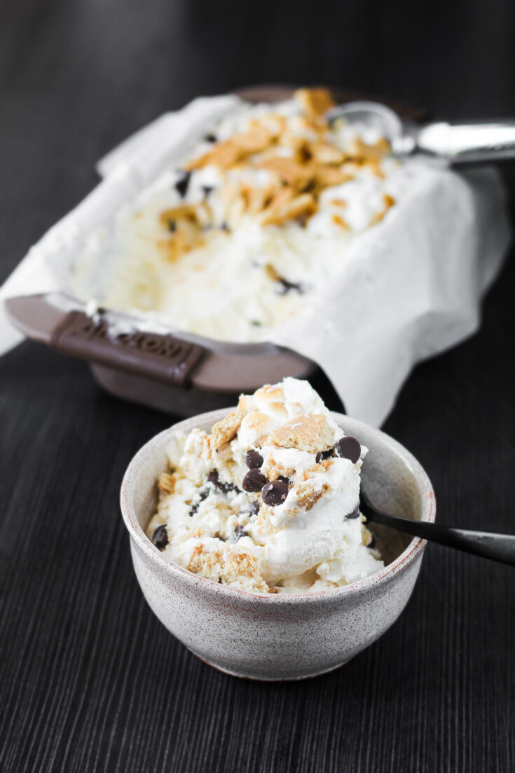 No Churn S'mores Ice Cream - Jen Around the World