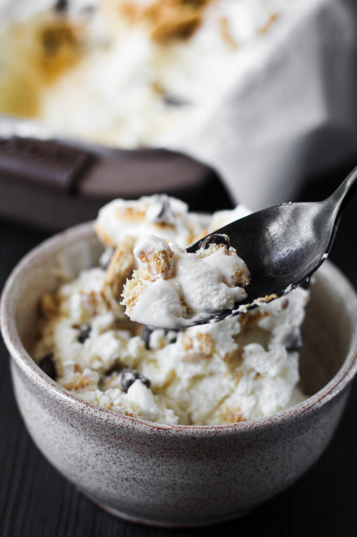 No Churn S'mores Ice Cream - Jen Around the World