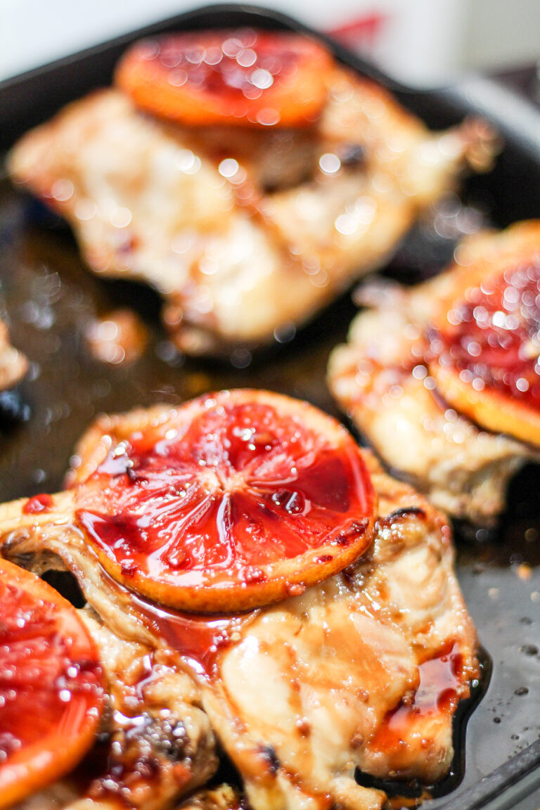 Sticky Blood Orange Chicken