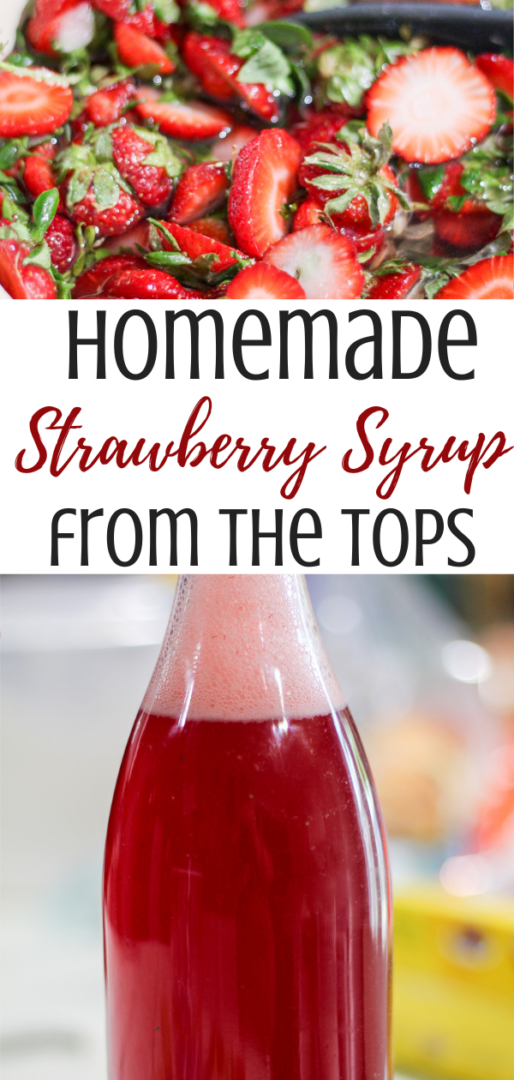 How to Make Strawberry Syrup Using the Tops