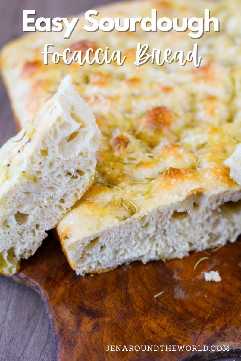 Easy Sourdough Focaccia Bread - Jen Around the World