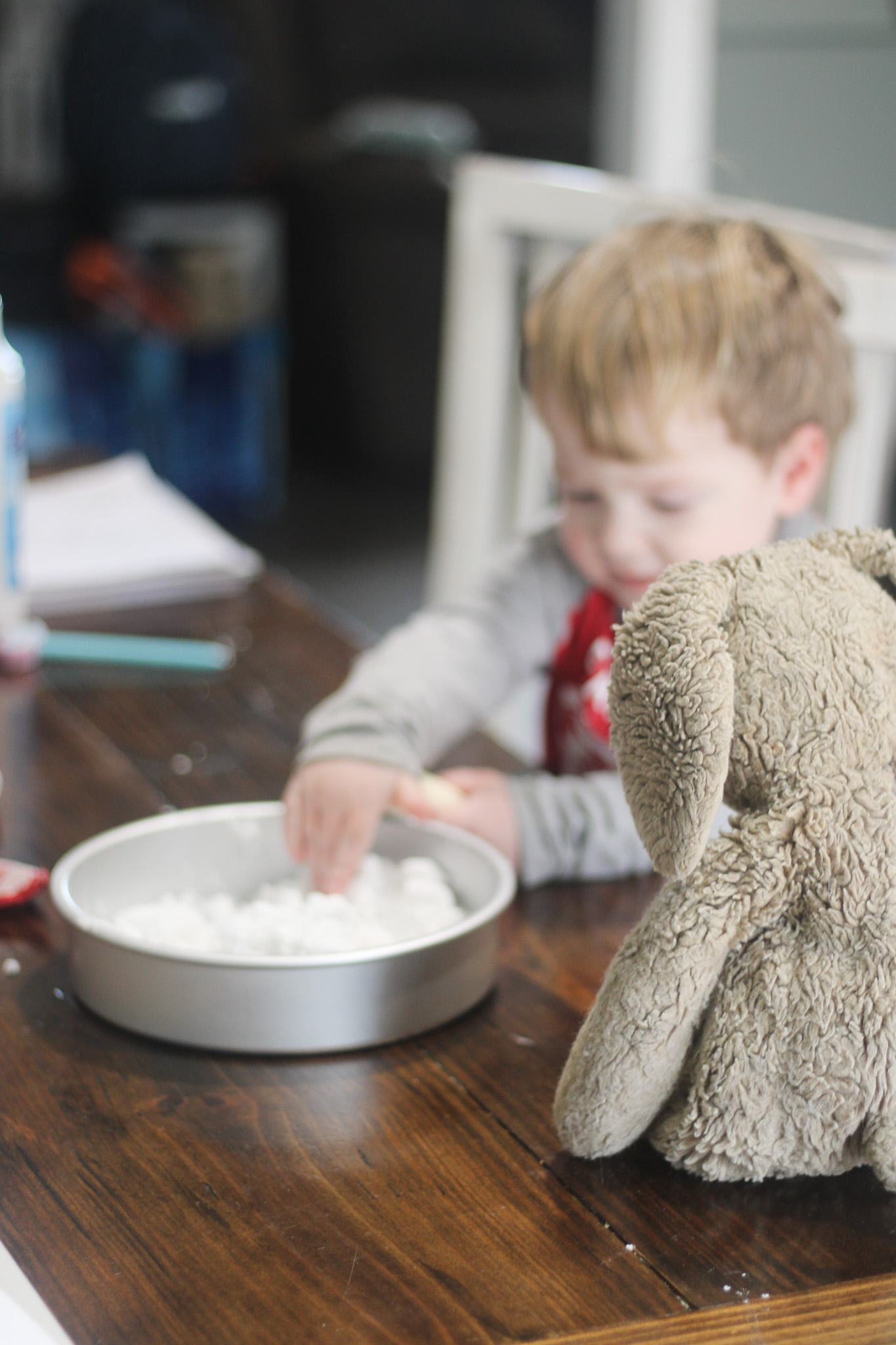 2 Ingredient Snow for Toddler Play