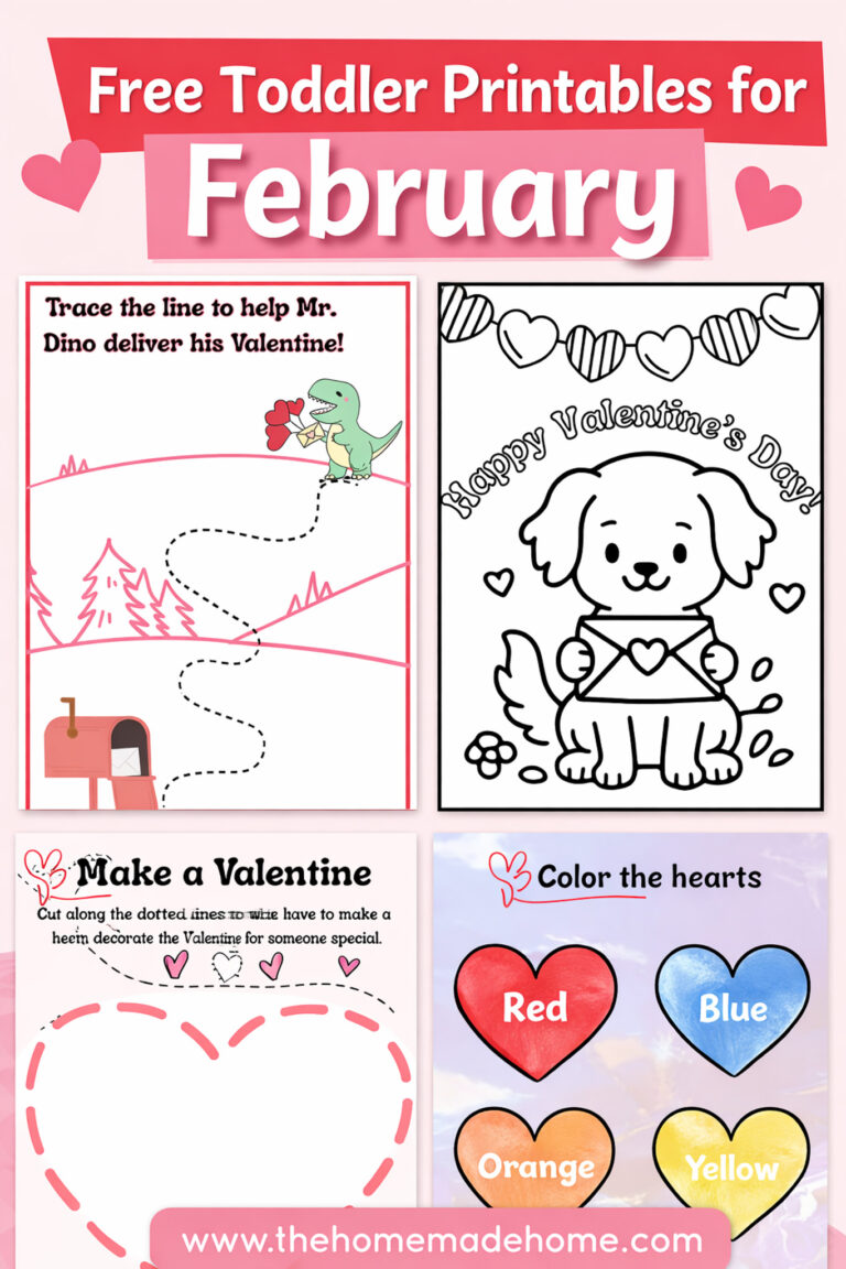 Free Toddler Printables for February